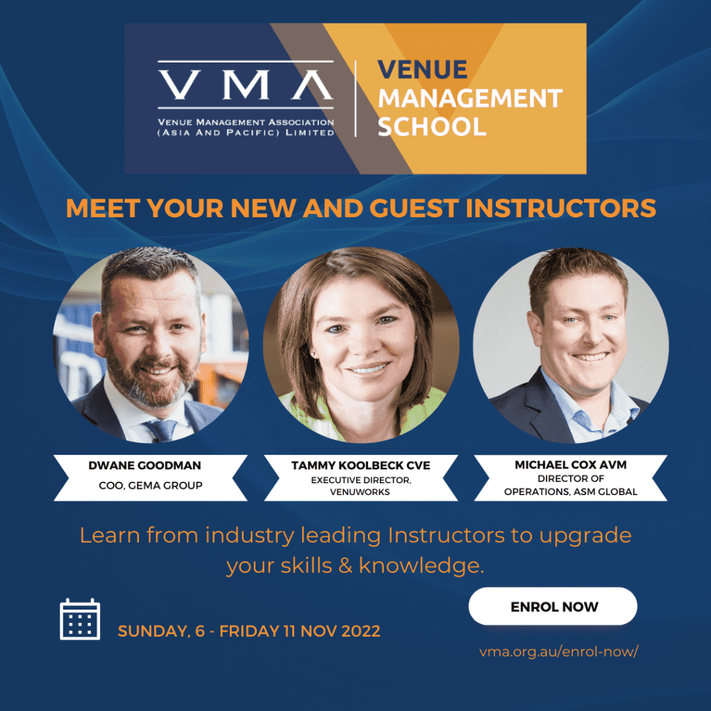 Introducing our new VMS Instructors - VMA | Venue Management Association